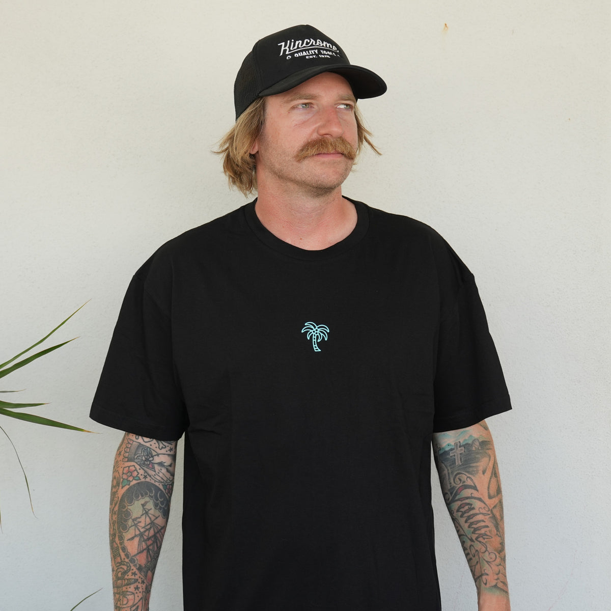 Summer Palm Shirt - BLACK – TJ JACK